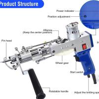 China 2-in-1 Portable Hand-Cut Pile and Loop Rug Tufting Gun for Carpet Making Machine Easy for sale
