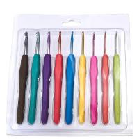 China Modern Dyed Aluminum Crochet Kit With Yarn Knitting Needles Sewing Kit Tools Crochet Hook Set for sale