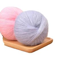 China Standard Yarn Count Hand Knitting Direct Wool Blended Fancy Mohair Yarn For Crochet for sale