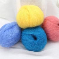 China Standard Yarn Count Hand Knitting Direct Wool Blended Fancy Mohair Yarn For Crochet for sale