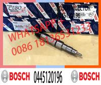 China Genuine Neutral New Injector 0445120128 0445120196 Common Rail Fuel Diesel Injector for Liebherr 10117168 10490018 for sale
