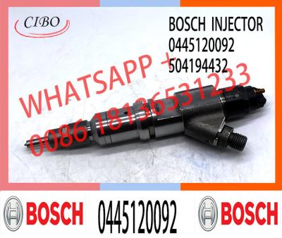 China High Quality New Diesel Fuel Injector 0445120092 Common Rail Injector 504 194 432 For  FLAT for sale