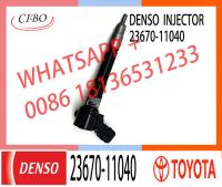 China Common Rail Fuel Injector 23670-11040 for densos toyota 2GD Hilux 23670-19065 for sale