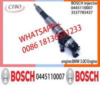 China Diesel Common Rail Injector 0445110029 0986435010 0445110007 3537785437 for BMW 3.0D for sale
