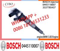 China Diesel Common Rail Injector 0445110029 0986435010 0445110007 3537785437 for BMW 3.0D for sale