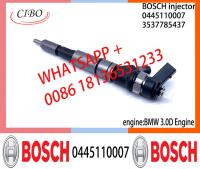 China Diesel Common Rail Injector 0445110029 0986435010 0445110007 3537785437 for BMW 3.0D for sale