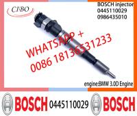 China Diesel Common Rail Injector 0445110029 0445110007 0445110041 0445110049 0445110037 0986435010 for BMW 3.0D for sale