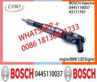 China Diesel Common Rail Injector 0445110029 0445110007 0445110037 0445110041 93171707 R1590076 13537785983 for BMW 3.0D for sale