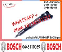 China Diesel Common Rail Injector 0445110039 0986435018 0986435019 13537785573 13537785984 13534701464 for BMW/LAND ROVER 3.0D for sale