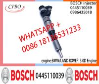China Diesel Common Rail Injector 0445110039 0986435018 0986435019 13537785573 13537785984 13534701464 for BMW/LAND ROVER 3.0D for sale
