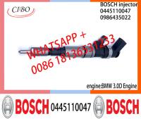 China Diesel Common Rail Injector 0445110047 0986435022 13534701464 0445110039 0986435018 for BMW/LAND ROVER 3.0D for sale