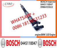 China Diesel Common Rail Injector 0445110047 0986435022 13534701464 0445110039 0986435018 for BMW/LAND ROVER 3.0D for sale