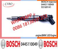 China Diesel Common Rail Injector 0445110046 0445110049 93169141 0445110048 0986435094 0445110047 0986435022 for BMW 3.0D for sale