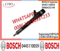 China Diesel Common Rail Injector 0445110059 0986435149 05066820AA for Jeep/CHRYSLER 2.5CRD/2.8CRD for sale
