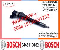 China Diesel Common Rail Injector 0445110182 0445110181 0986435053 A6120700487 A6120700387 for Mercedes-Benz 2.2CDi/2.7CDi for sale