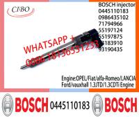 China Diesel Common Rail Injector 0445110183 0986435102 55197875 for OPEL/Fiat/alfa-Romeo/LANCIA/Ford/vauxhall 1.3JTD/1.3CDTi for sale