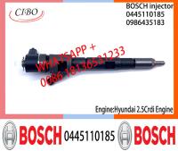 China Diesel Common Rail Injector 0445110185 0986435183 33800-4A300 33800-44350 33800-4A350 33800-4A360 for Hyundai 2.5Crdi for sale