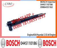 China Diesel Common Rail Injector 0445110186 0986435182 33800-4A100 33800-4A150 33800-4A160 33800-4A170 for Hyundai 2.5Crdi for sale