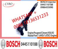 China Diesel Common Rail Injector 0445110188 0986435090 9655045080 for Peugeot/Citroen/VOL/Mazda/Ford 1.6HDi/1.6TDCI for sale