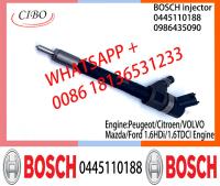 China Diesel Common Rail Injector 0445110188 0986435090 9655045080 for Peugeot/Citroen/VOL/Mazda/Ford 1.6HDi/1.6TDCI for sale