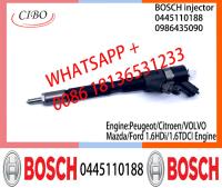 China Diesel Common Rail Injector 0445110188 0986435090 9655045080 for Peugeot/Citroen/VOL/Mazda/Ford 1.6HDi/1.6TDCI for sale