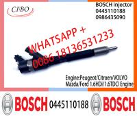 China Diesel Common Rail Injector 0445110188 0986435090 9655045080 for Peugeot/Citroen/VOL/Mazda/Ford 1.6HDi/1.6TDCI for sale