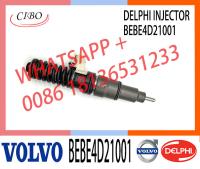 China 4 Pin Excavator Electronic Injector BEBE4D21001 33800-84830 Diesel Fuel Injector For VOL HYUNDAI H ENGINE for sale