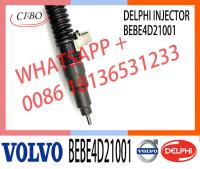 China 4 Pin Excavator Electronic Injector BEBE4D21001 33800-84830 Diesel Fuel Injector For VOL HYUNDAI H ENGINE for sale