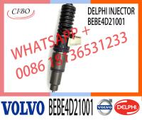 China 4 Pin Excavator Electronic Injector BEBE4D21001 33800-84830 Diesel Fuel Injector For VOL HYUNDAI H ENGINE for sale