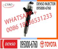China common rail injector 23670-30140 095000-6760 injector for TOYOTA 1KD-FTV, 2KD-FTV, D-4D, injector nozzle 23670-30140 095 for sale