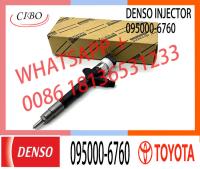 China common rail injector 23670-30140 095000-6760 injector for TOYOTA 1KD-FTV, 2KD-FTV, D-4D, injector nozzle 23670-30140 095 for sale