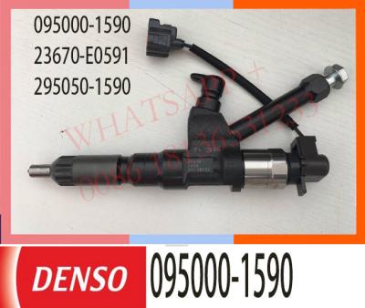 China DENSO Genuine diesel fuel injector 23670-E0591 295050-1590  23670-E0590 0950001590 095000-1590 for Truck Engine for sale
