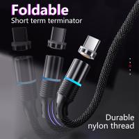 China 2A 3 In 1 480 Mbps Micro USB 360 Degree Rotating Magnetic USB Cable for sale