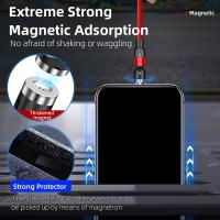 China 540 Degree 3 In 1 Round Plug Magnetic Fast Charging USB Cable for sale