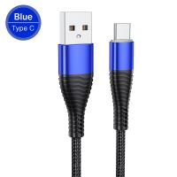 China 0.5m 1.2m 3A Type C Nylon Braided Fast Charging USB Cable for sale