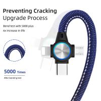 China 3.3 Ft Nylon Braided 5000 Times 8 Pin 3A USB 2.0 Cable for sale