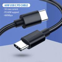 China TPE 480Mbps PD 20V 60W 3A Quick Charge USB C To USB C Cable for sale