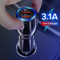 China DC 24V 3.1A QC3.0 Dual USB Port Quick Charging Adapter for sale