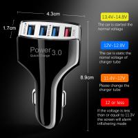 China 4 USB Ports 40g 2.4amp 3.1A QC3.0 Car Fast Charging Adapter for sale