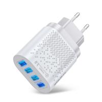 China Samsung Xiaomi Fireproof PC 4 Port 48W QC3.0 USB Charger Adapter for sale