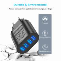 China Samsung Xiaomi Fireproof PC 4 Port 48W QC3.0 USB Charger Adapter for sale