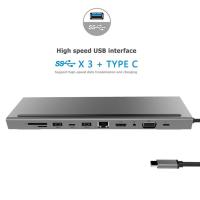 China 15cm Cable 3.5mm Audio 4K 30Hz HDMI 87W PD USB C Hub for sale