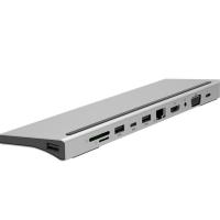 China 15cm Cable 3.5mm Audio 4K 30Hz HDMI 87W PD USB C Hub for sale