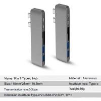 China Aluminum Alloy Thunderbolt 3 Adapter 100W Dual USB Type C Dock for sale