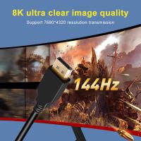China 32.4 Gbps 8K DisplayPort To Displayport 1.4 HDTV Computer Connection Cable for sale
