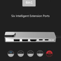 China Aluminum Alloy 4K 30HZ 100Mbps  RJ45 8 In 1 USB C Hub for sale