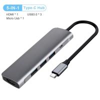 China ROHS MacBook Pro RJ45 Adapter PD Charging 8 Port USB3.0 HUB for sale
