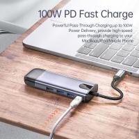 China Aluminum Alloy Type C To Multi USB 20V 5A PD HDMI Adapter Dock for sale