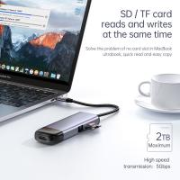 China Aluminum Alloy Type C To Multi USB 20V 5A PD HDMI Adapter Dock for sale