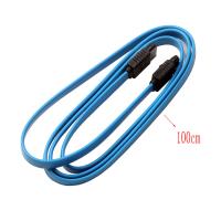 China 1M 3.3ft Blue Straight Locking Latching SATA III Cable Serial for sale